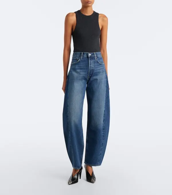AGOLDE Luna Pieced Barrel-leg Jeans