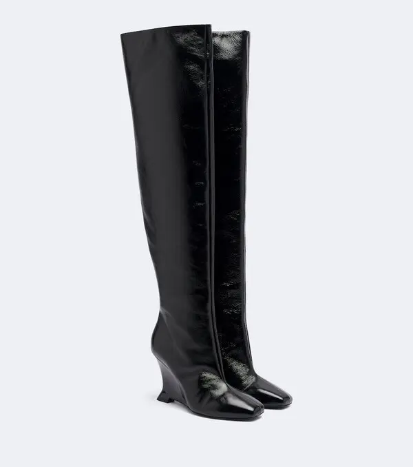 Balmain Leather Over-the-knee Boots