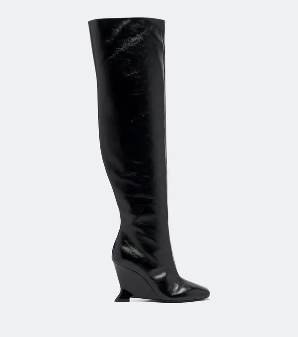 Balmain Leather Over-the-knee Boots