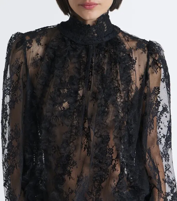 Retrofete Ysolde Sheer Lace Minidress