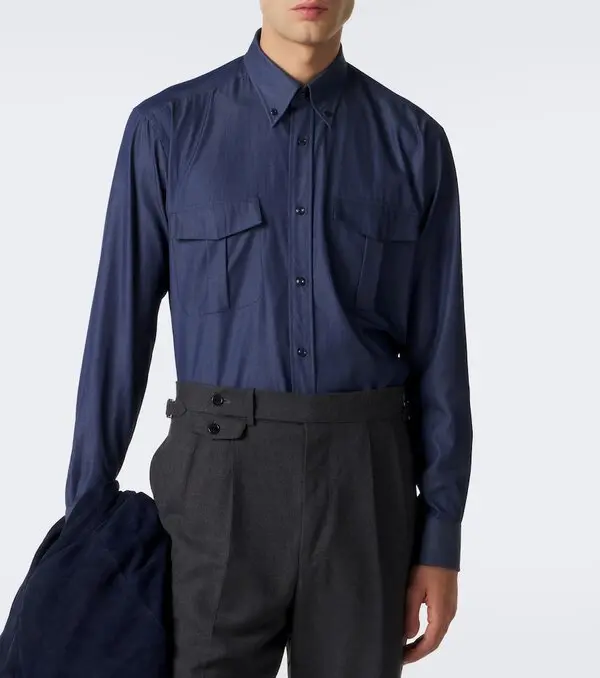 Charvet Cotton Chambray Shirt