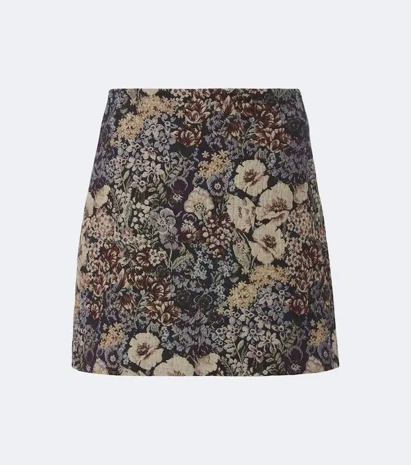 Veronica Beard Ohemia Floral Jacquard Miniskirt - Multicoloured