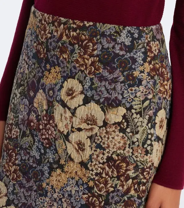 Veronica Beard Ohemia Floral Jacquard Miniskirt
