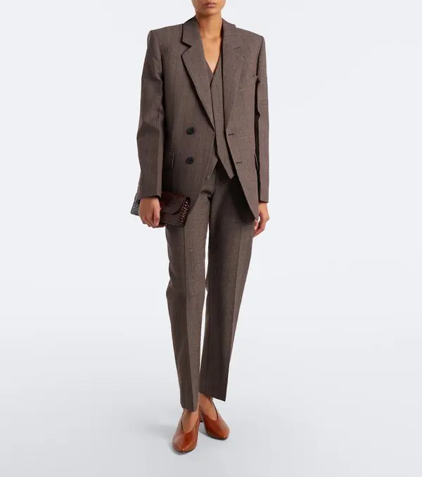 Victoria Beckham Striped Single-breasted Blazer