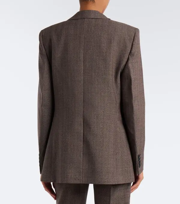 Victoria Beckham Striped Single-breasted Blazer