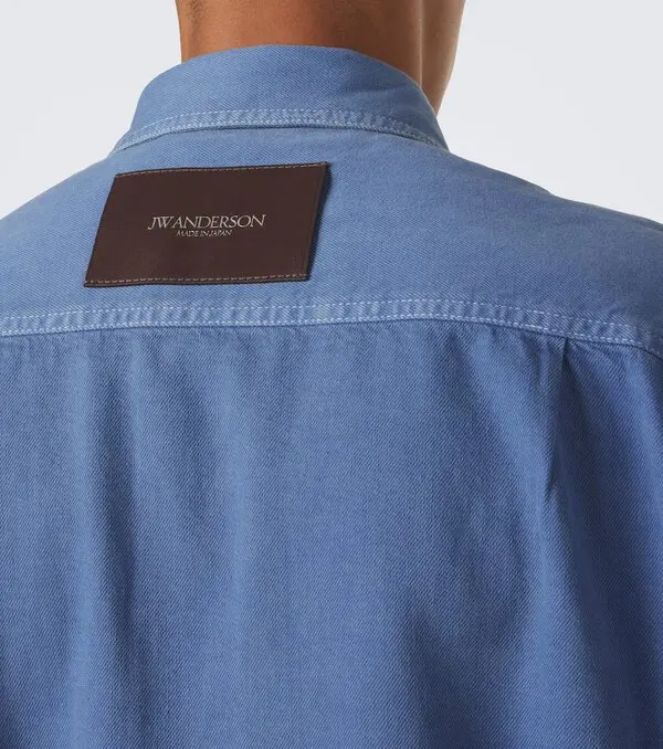 JW Anderson Embroidered Oversized Cotton Twill Shirt
