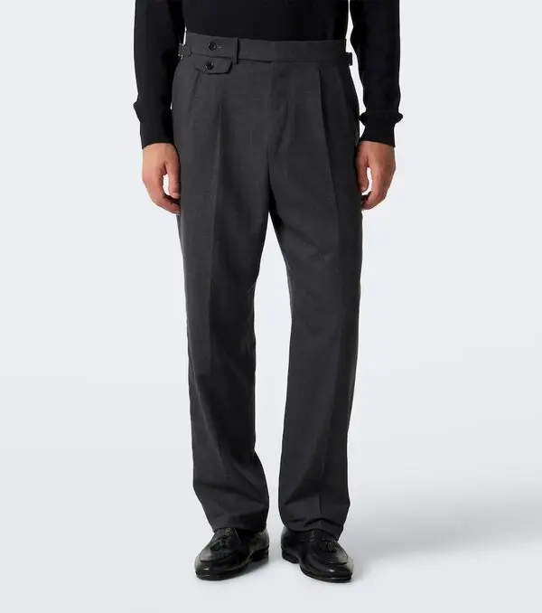 Dunhill Wool And Cashmere Straight Pants