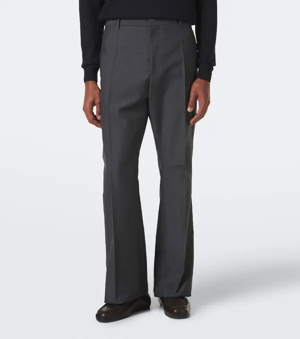 JIL SANDER Wool And Mohair Bootcut Pants