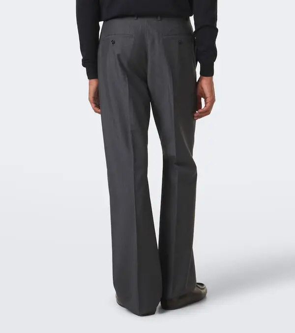 JIL SANDER Wool And Mohair Bootcut Pants