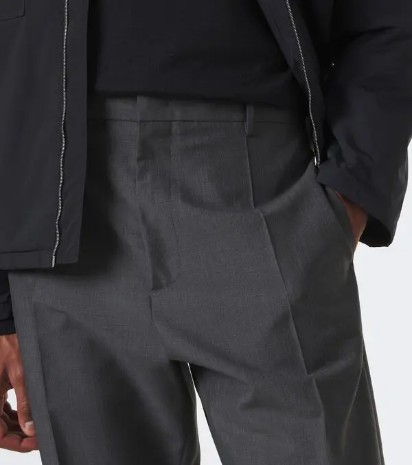 JIL SANDER Wool And Mohair Bootcut Pants
