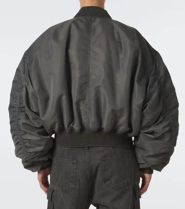 Rick Owens Secchia Flight Satin Bomber Jacket