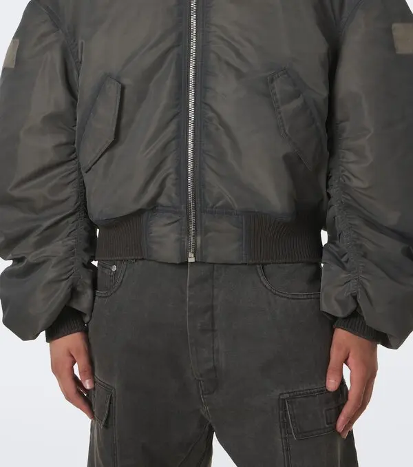 Rick Owens Secchia Flight Satin Bomber Jacket