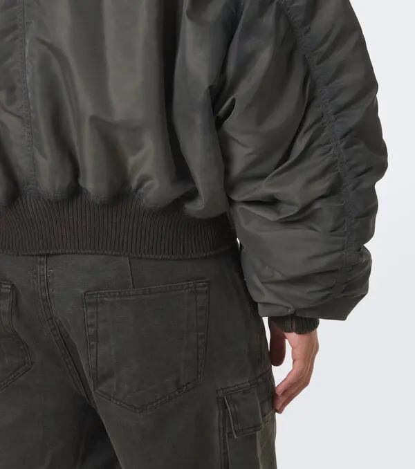 Rick Owens Secchia Flight Satin Bomber Jacket