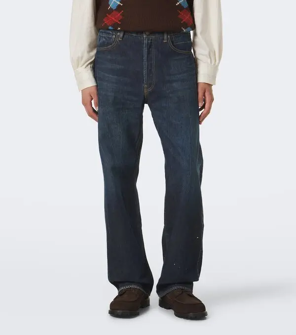Visvim Social Sculpture 01 Faded Wide-leg Jeans