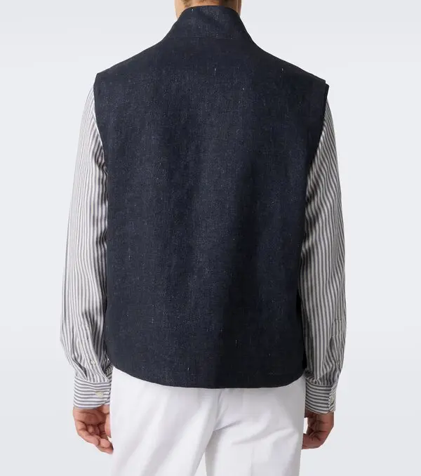 Dunhill Linen Reversible Vest