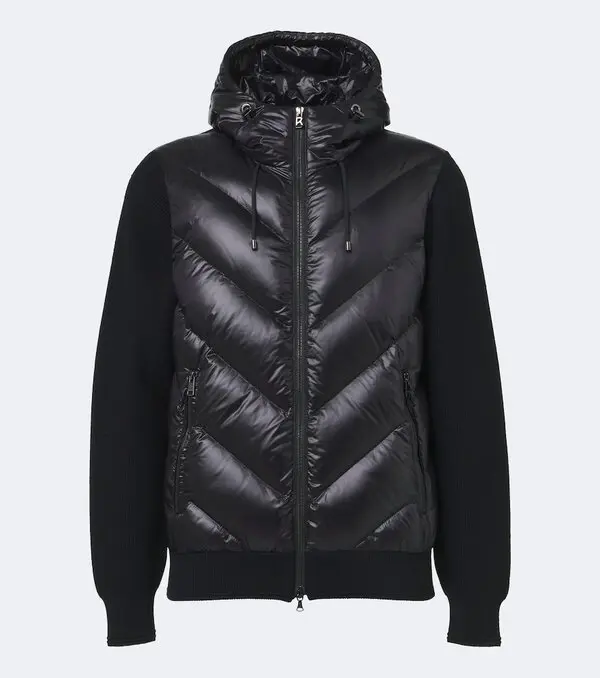 Bogner Zisco Down-paneled Hooded Wool Cardigan