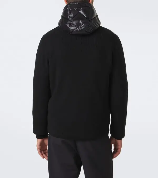Bogner Zisco Down-paneled Hooded Wool Cardigan