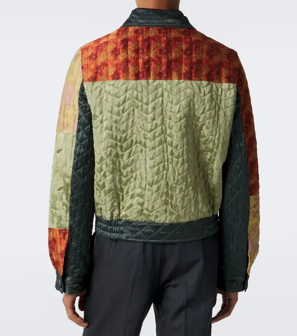 Dries Van Noten Embellished Patchwork Blouson Jacket