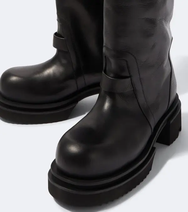 Rick Owens Naska Leather Knee-high Boots