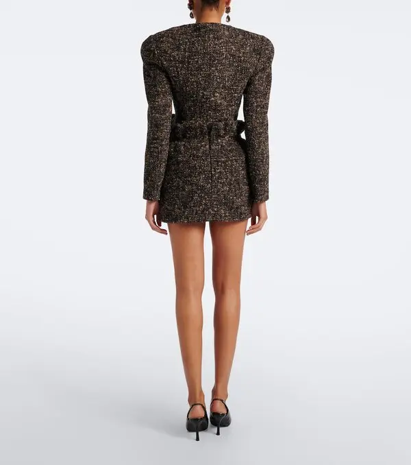 Magda Butrym Wool And Cashmere-blend Bouclé Miniskirt