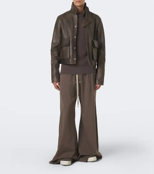 Rick Owens Suede-trimmed Slip-on Shoes