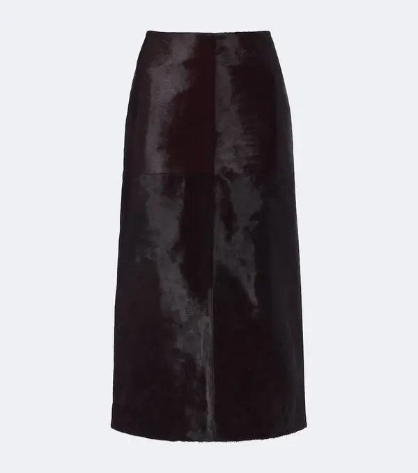 Simkhai Tobiana Calf Hair Pencil Skirt