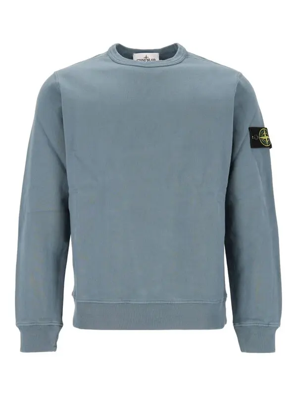 Stone Island Organic Cotton Crewneck Sweatshirt - Blue