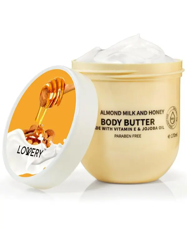 LOVERY Almond Milk And Honey Whipped Body Butter - Beige