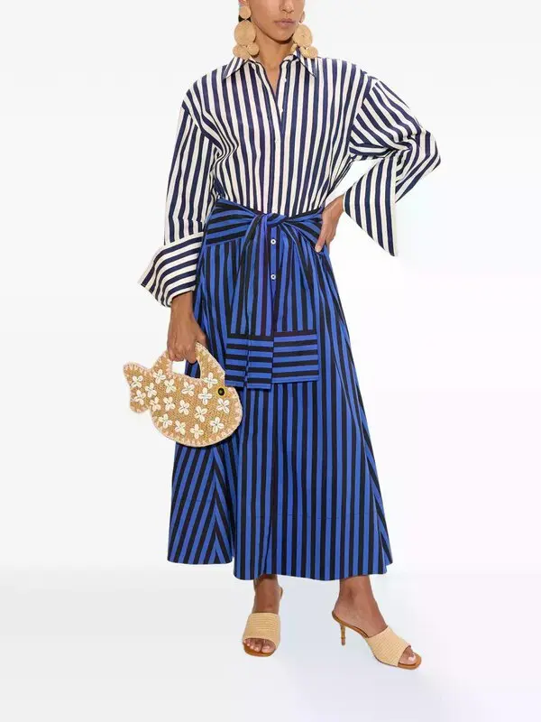 SIMONMILLER Inna Striped Poplin Maxi Dress