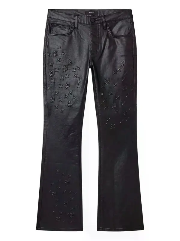 PURPLE BRAND P004 Monogram-embossed Trousers