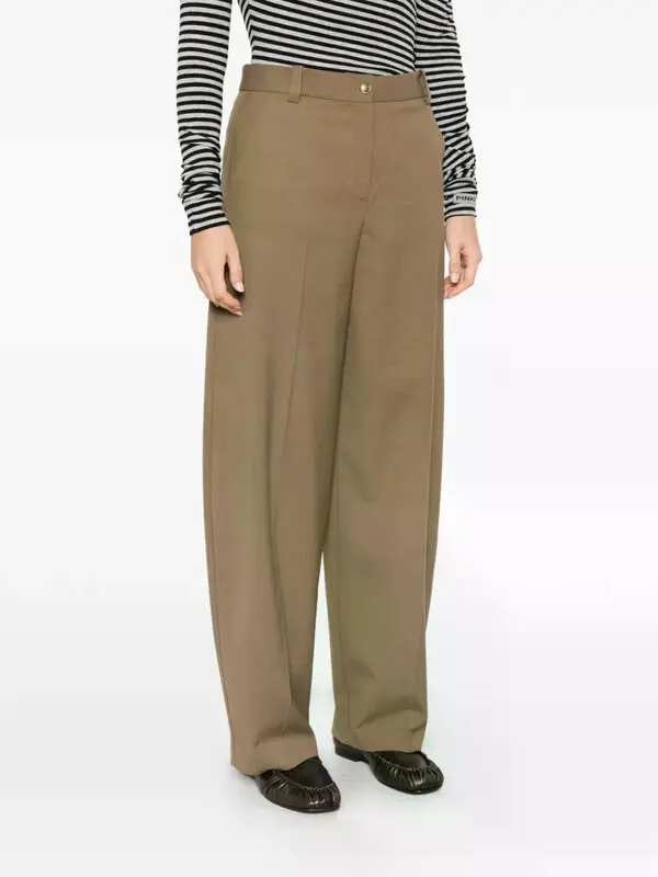 Pinko Logo-patch Wide-leg Trousers