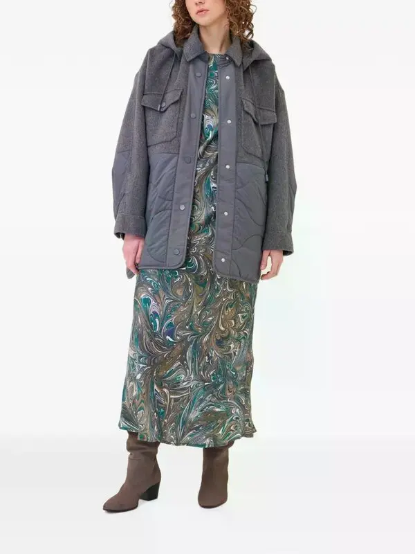 OTTOD'AME Quilted-panel Hooded Coat