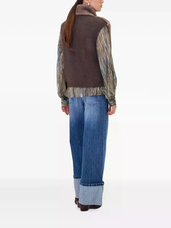 OTTOD'AME Faux-fur Panelled Gilet