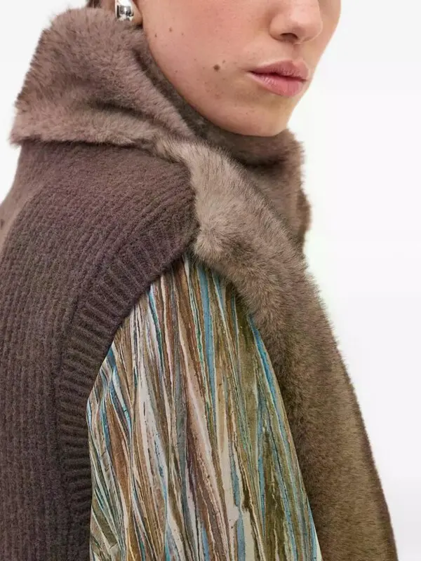 OTTOD'AME Faux-fur Panelled Gilet