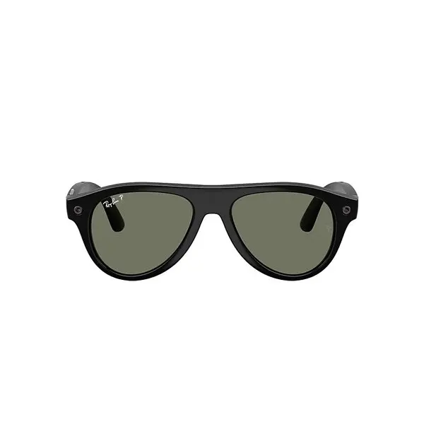 Ray-ban Meta Aviator Frame Green Lenses Ai Glasses - Black