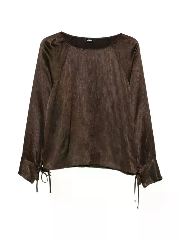 Dixie Crinkled Raglan-sleeve Top