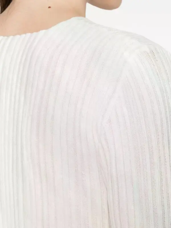 Sú Ribbed-knit Asymmetric Sweater