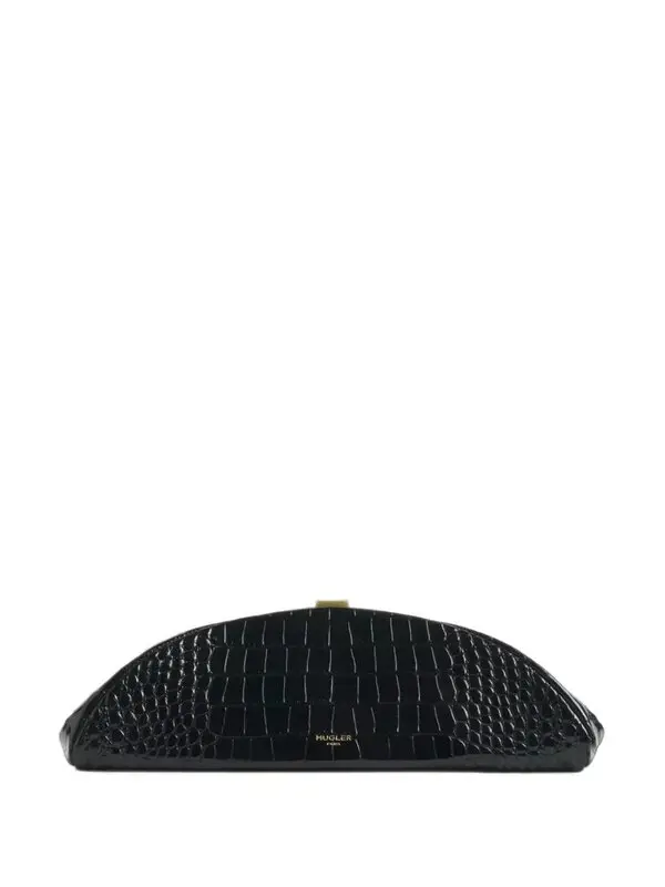 MUGLER Croco Lua Clutch