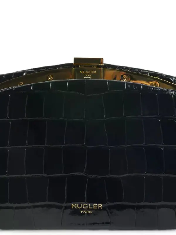MUGLER Croco Lua Clutch