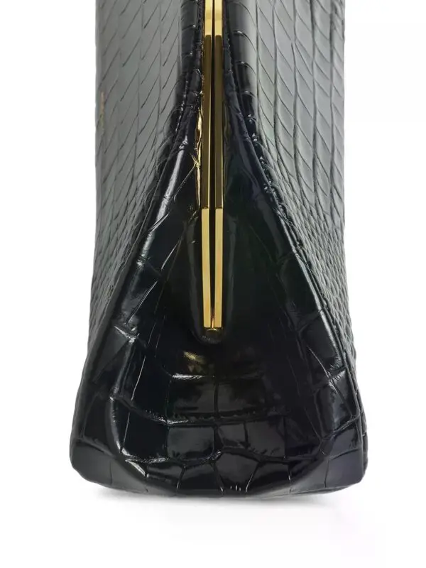 MUGLER Croco Lua Clutch