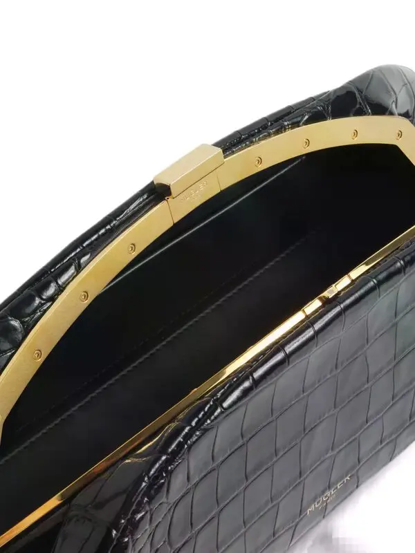MUGLER Croco Lua Clutch