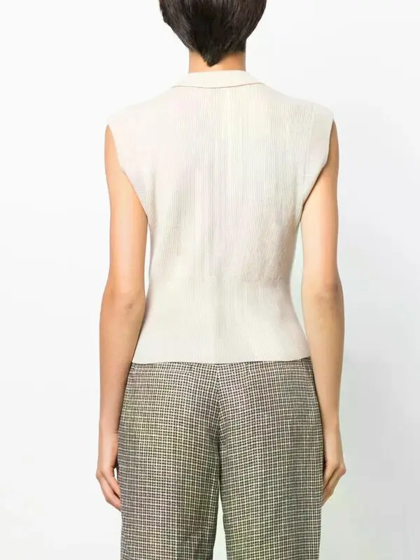 Brunello Cucinelli Ribbed-knit Button-up Waistcoat