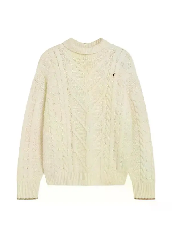 Scotch & Soda Cable-knit High-neck Sweater - Neutrals