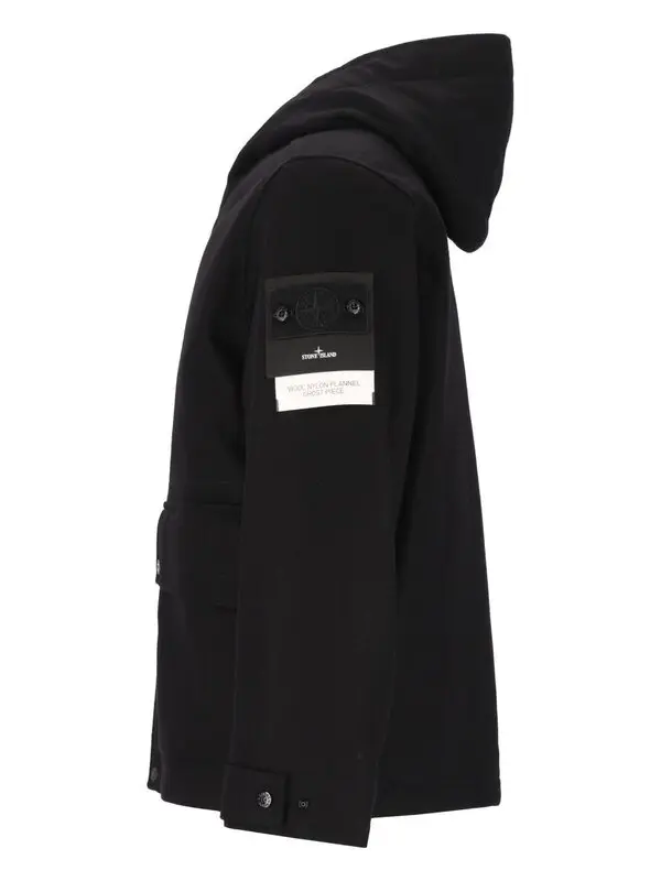 Stone Island Cloth Hooded Coat