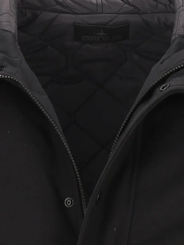Stone Island Cloth Hooded Coat