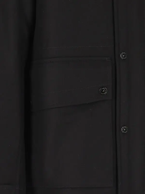 Stone Island Cloth Hooded Coat