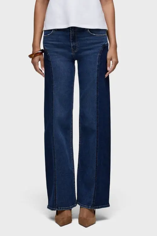 Hudson Jeans Lexi Seamed Wide Leg Jeans