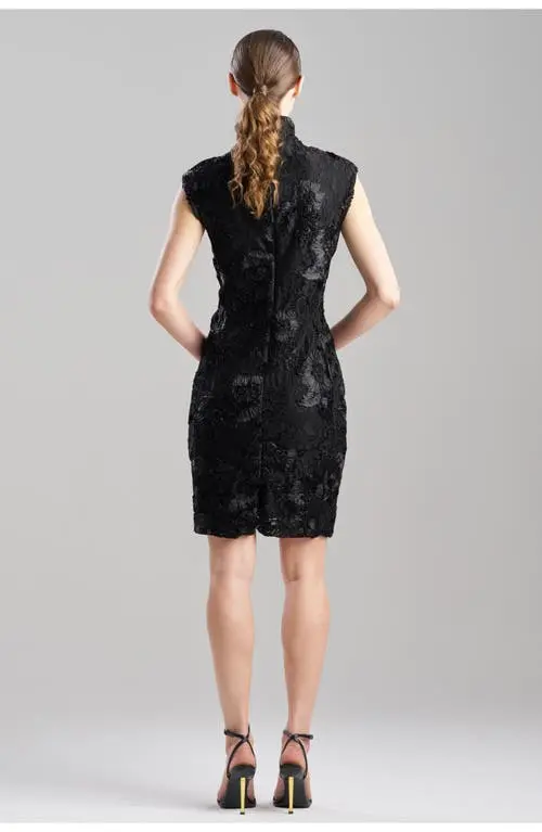Natori 3d Lace Halter Neck Fit & Flare Dress