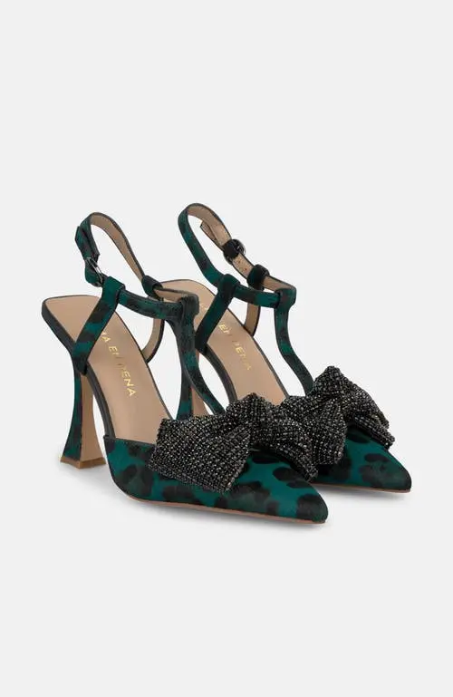 ALMA EN PENA Sharp Heeled Bow Shoe - Ocean