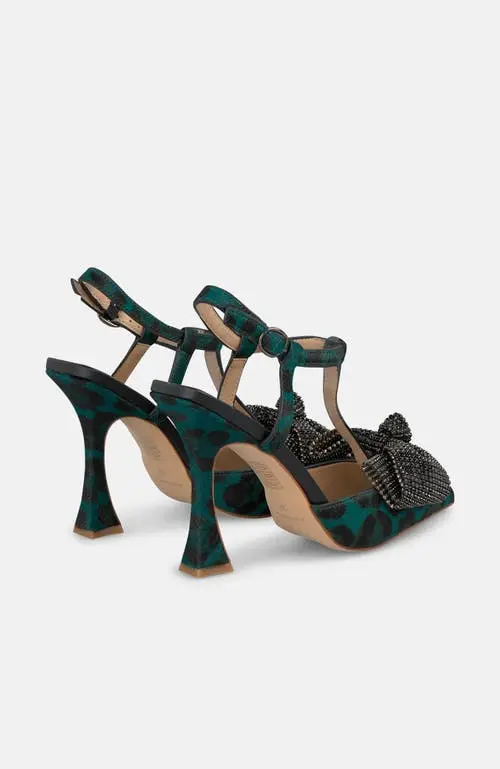 ALMA EN PENA Sharp Heeled Bow Shoe - Ocean